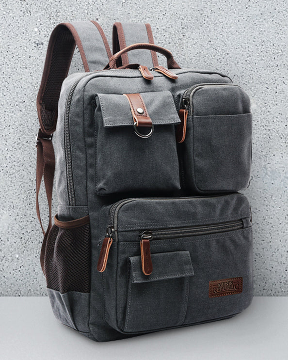 Men's Republic Canvas Backpack - Grey