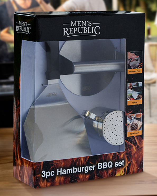 Men's Republic Hamburger BBQ set - 3pcs